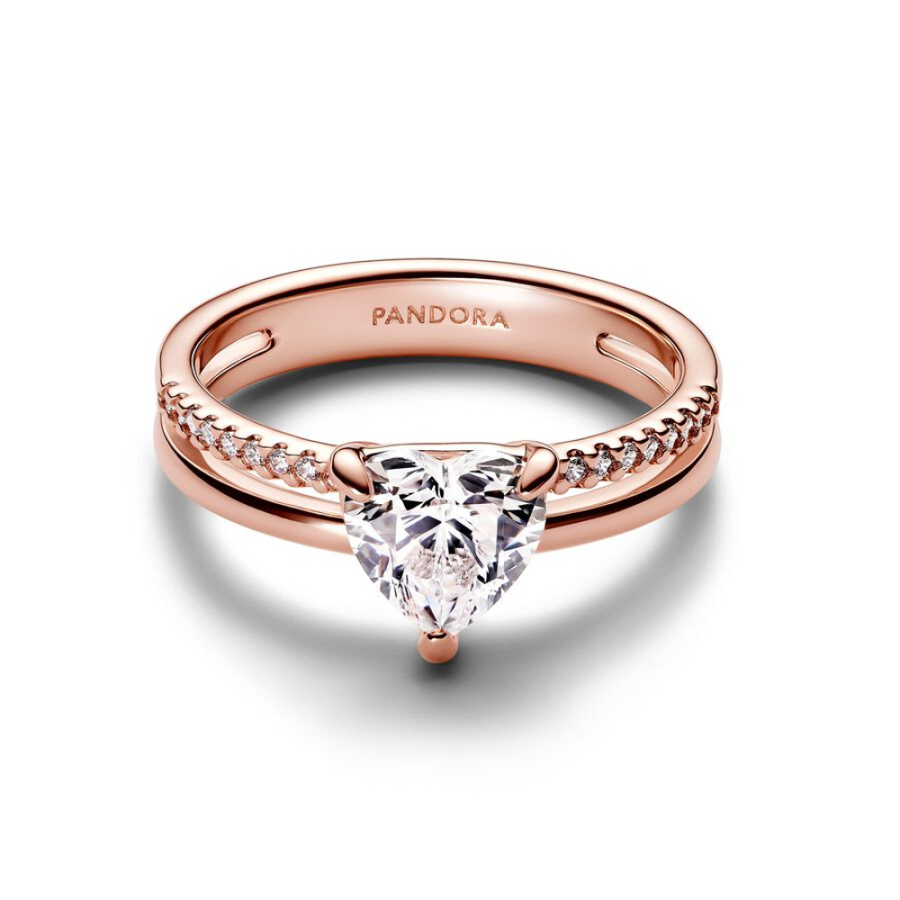 Pandora Timeless 183100C01 ring met rosé plating, dubbele band en ...