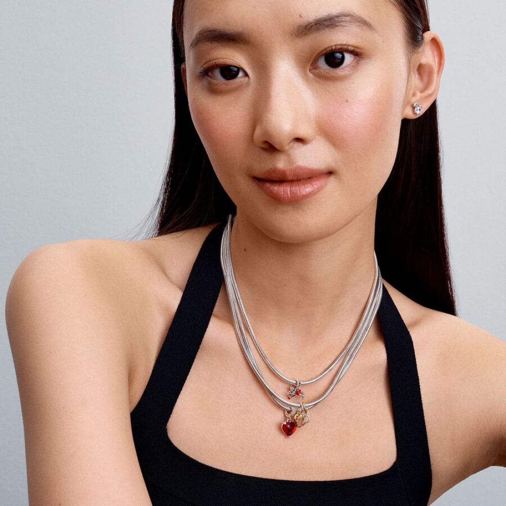 Pandora Disney 763650C01 bedel met zilveren en gold plated Minnie en ...