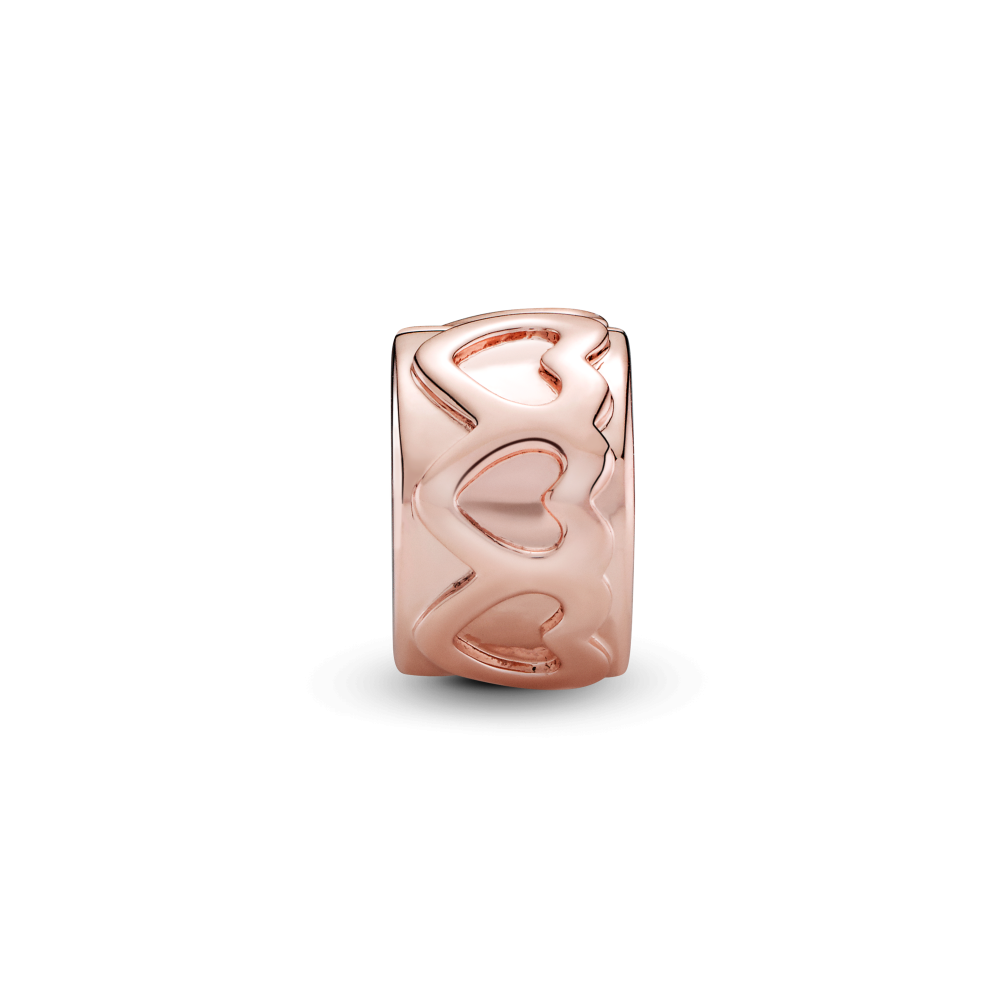 Pandora Moments 781978 - Roségoudplated spacer met hartjes | Trendjuwelier