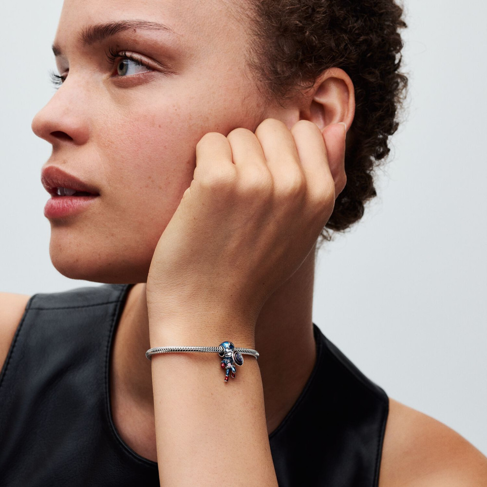 Pandora Marvel 793129C01 - Zilveren charm met Captain America ...