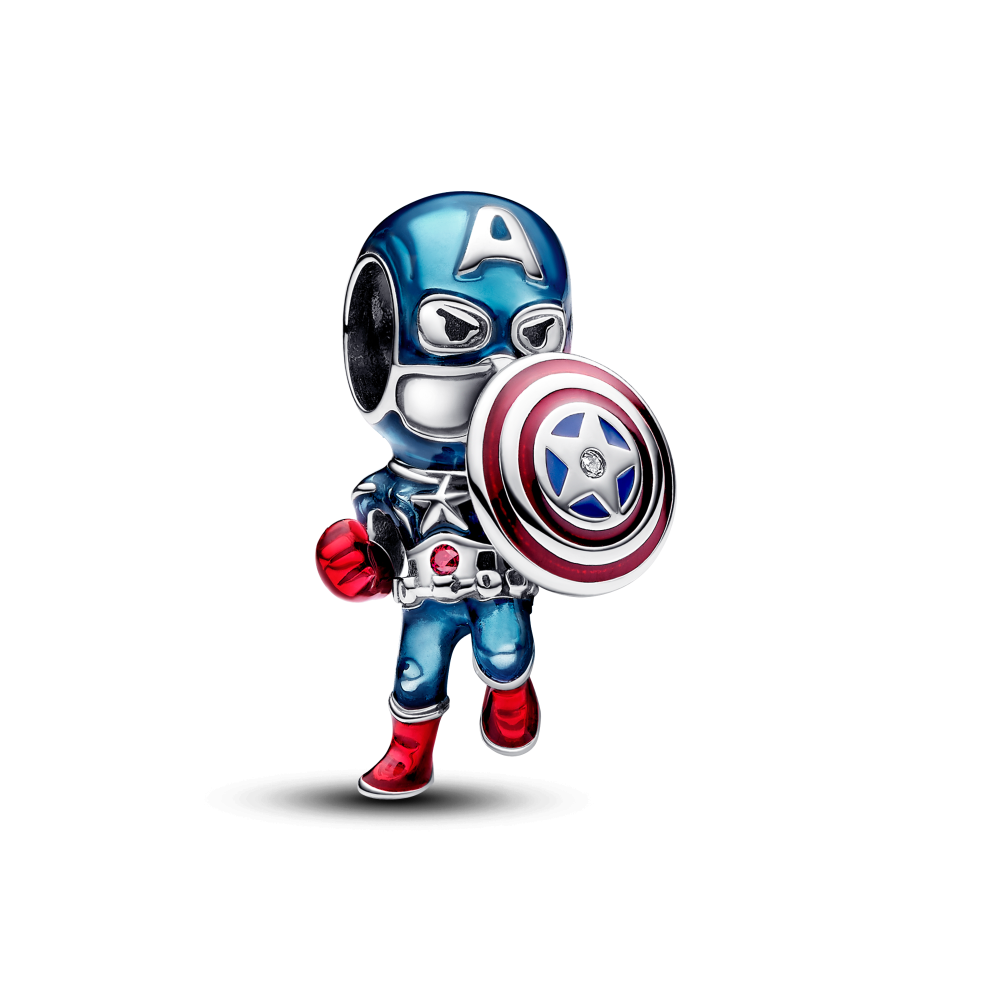 Pandora Marvel 793129C01 - Zilveren charm met Captain America ...