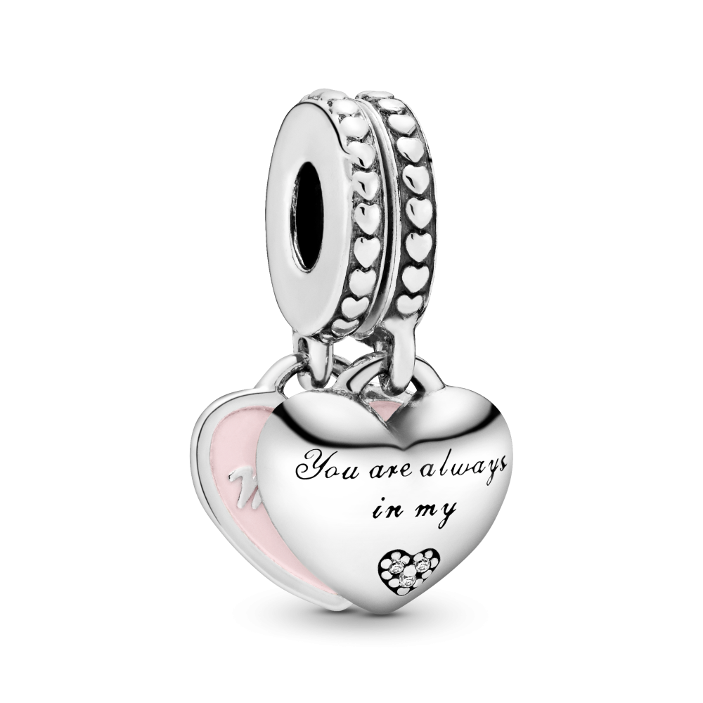 Pandora Moments 792072EN40 - Hartjes bedel met tekst Mother & Daughter ...