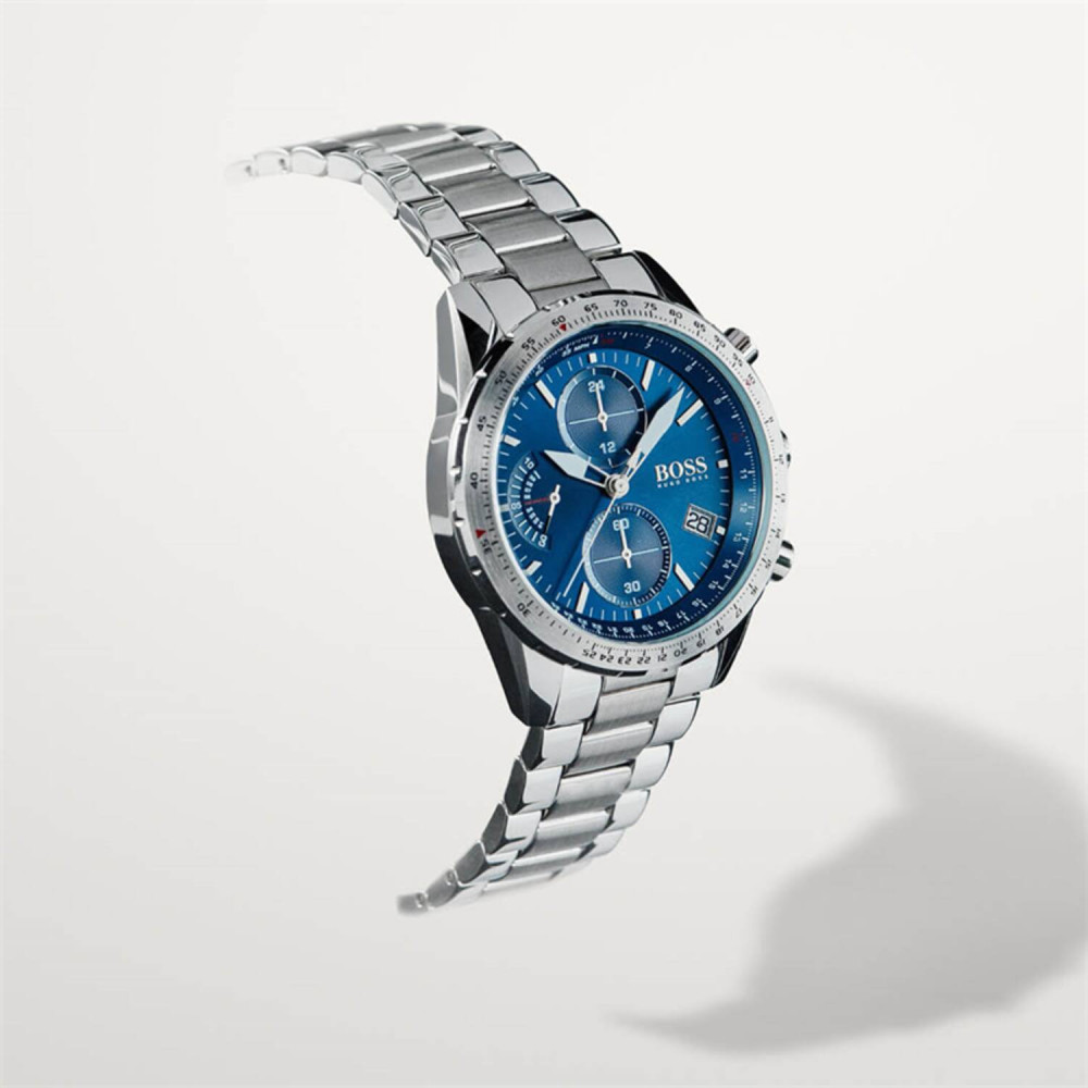 Boss Pilot HB1513850 - Chronograaf herenhorloge met blauwe wijzerplaat ...