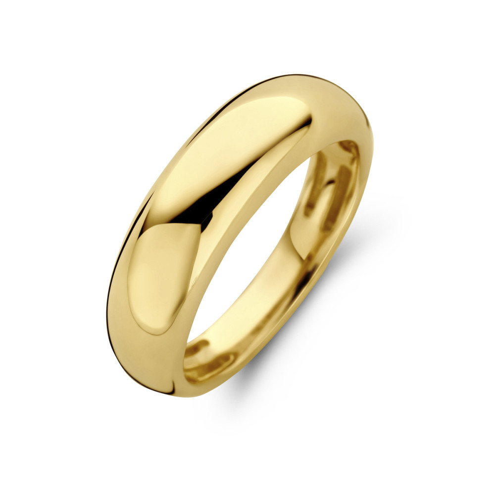 Gladde 14-karaat gouden ring, 6 mm breed | Trendjuwelier