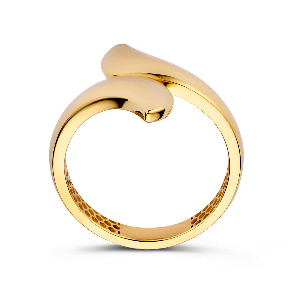 Moderne 14-karaat gouden ring met een breedte van 13 mm | Trendjuwelier