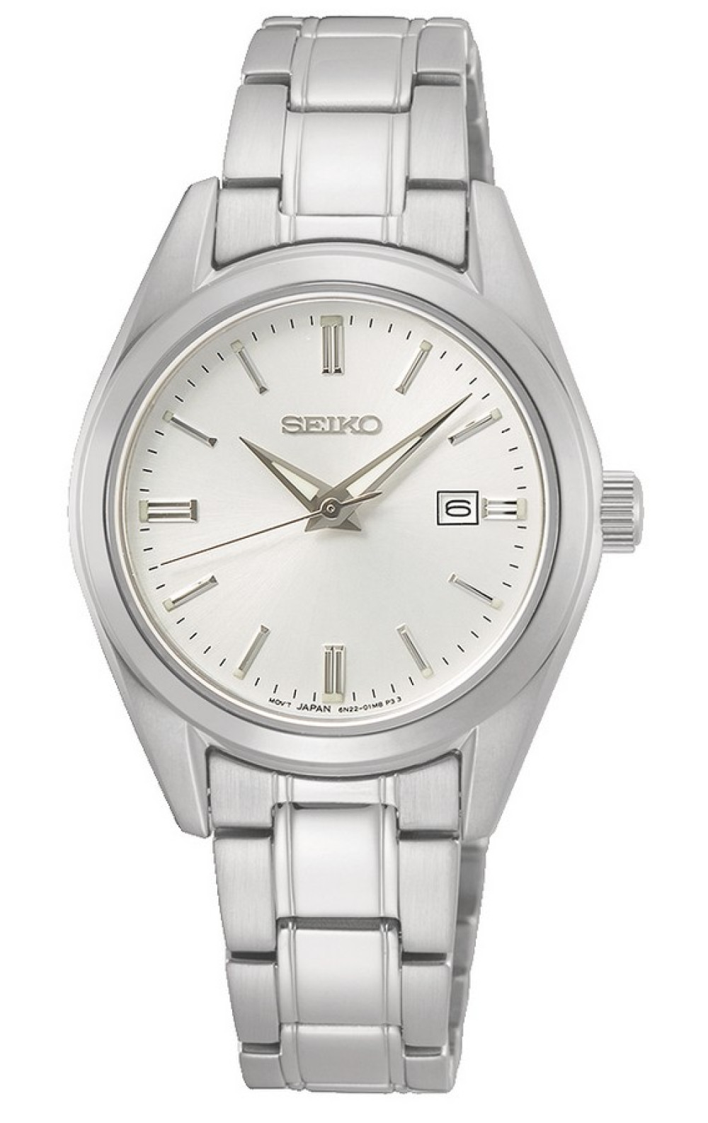 Seiko SUR633P1 - Chique dameshorloge met saffierglas en zilverkleurige ...