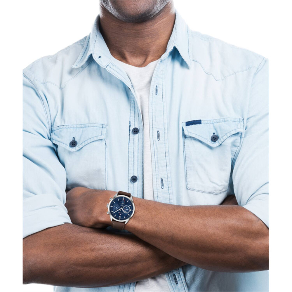 Tommy Hilfiger Matthew TH1791940 - Chronograaf herenhorloge met leren ...